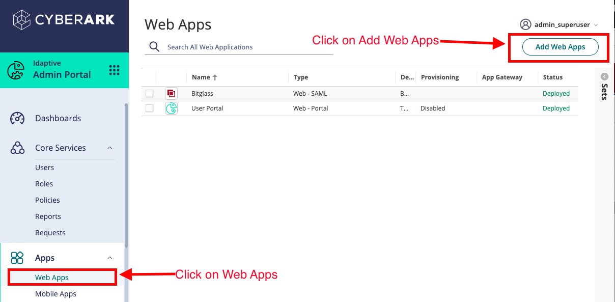 Cyberark Idaptive: Configuring Forcepoint Data Security Cloud | SSE as a SAML SP